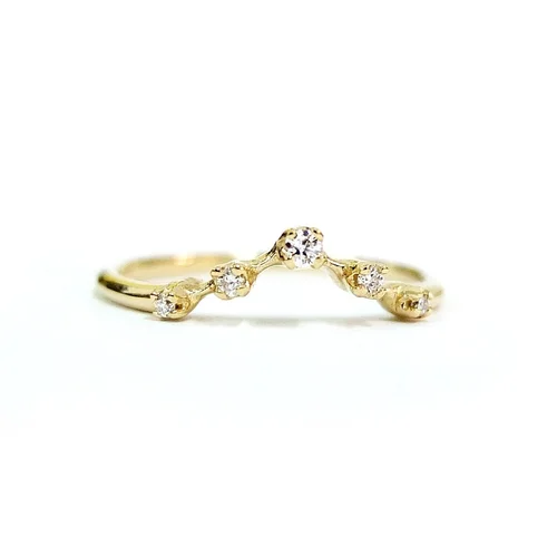 Diamond Cluster Garland Ring - R079 — N+A - Handmade Fine Jewelry in NYC