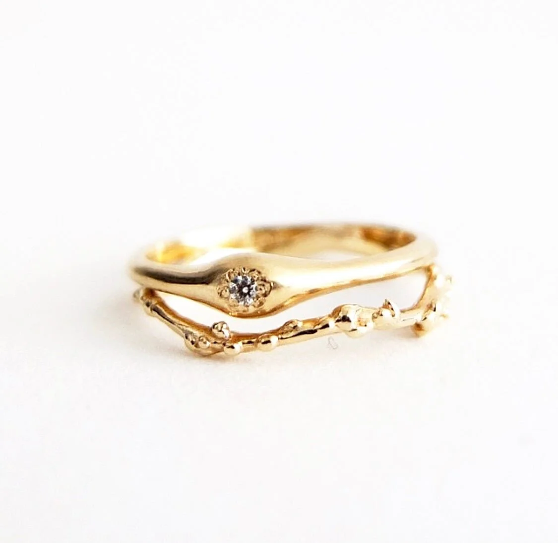 Diamond Shooting Star Ring - R103 — N+A - Handmade Fine Jewelry in NYC