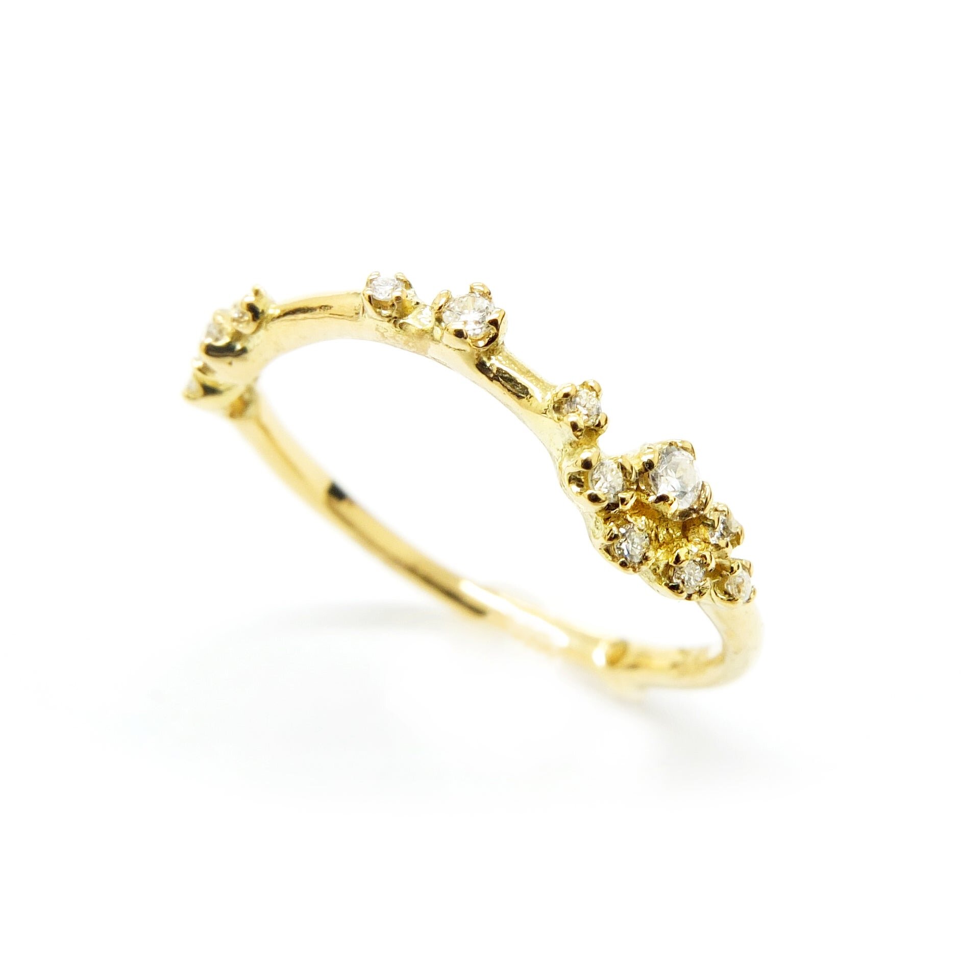 Five Diamond Ring - R054 — N+A - Handmade Fine Jewelry in NYC