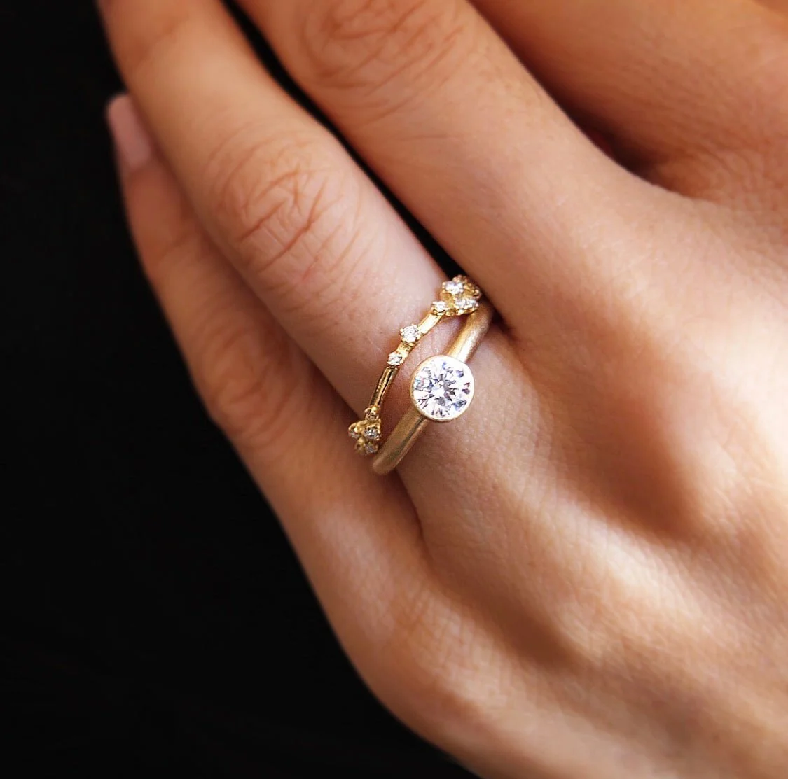 Five Stars Diamond Ring - R130 — N+A - Handmade Fine Jewelry in NYC