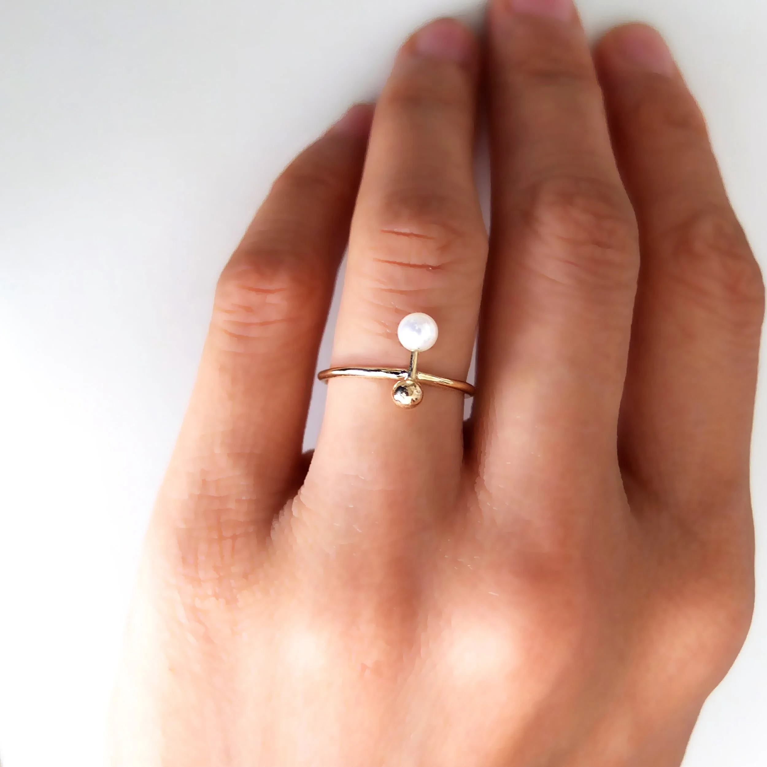 Open Top Cluster Ring - R061 — N+A - Handmade Fine Jewelry in NYC