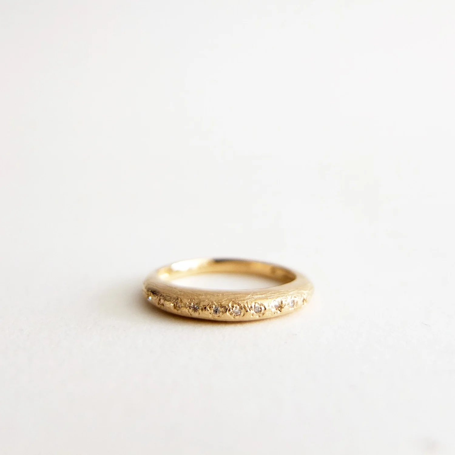 Eucalyptus Ring with Diamond - R149 — N+A - Handmade Fine Jewelry in NYC