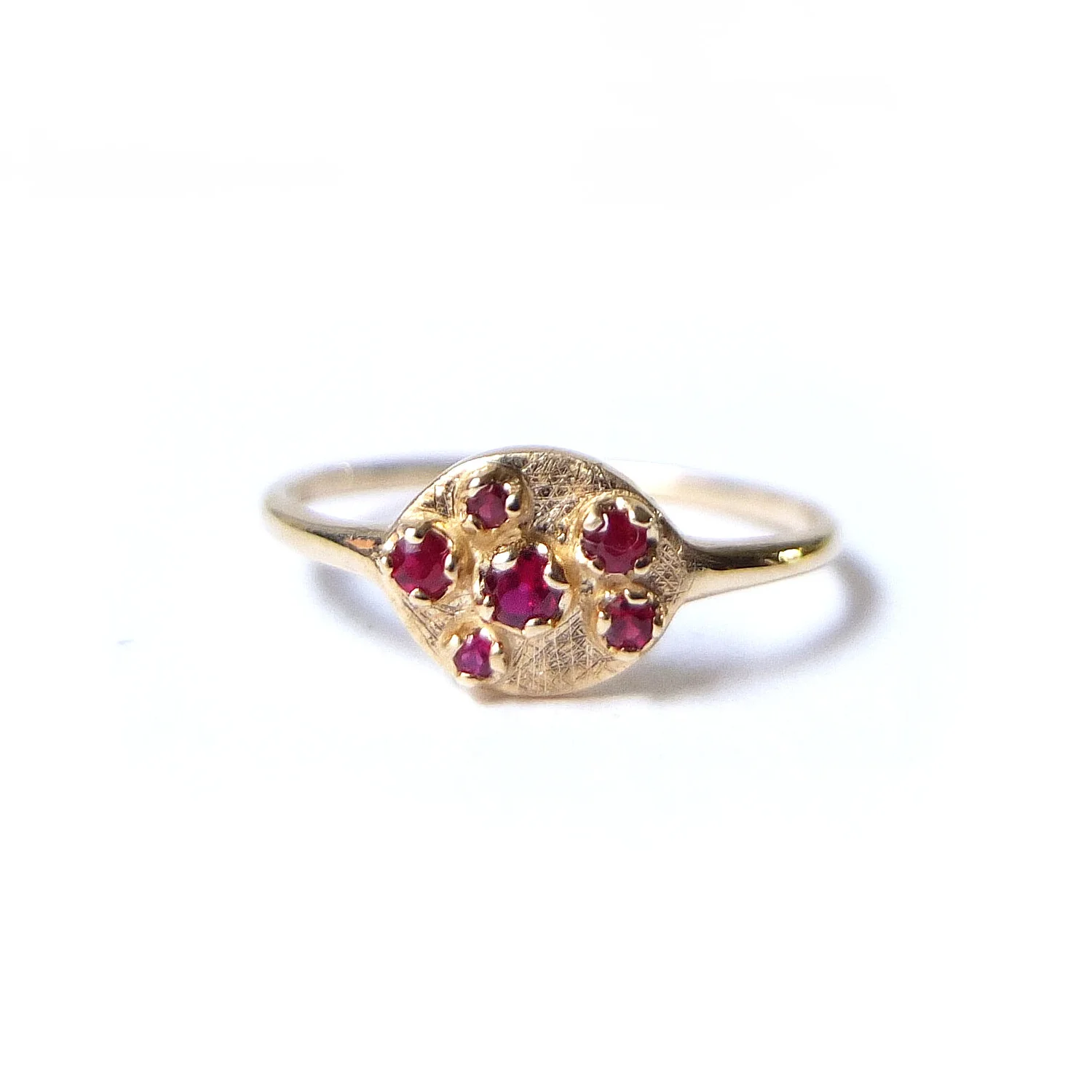 Classic Ruby Cluster Ring - R056 — N+A - Handmade Fine Jewelry in NYC