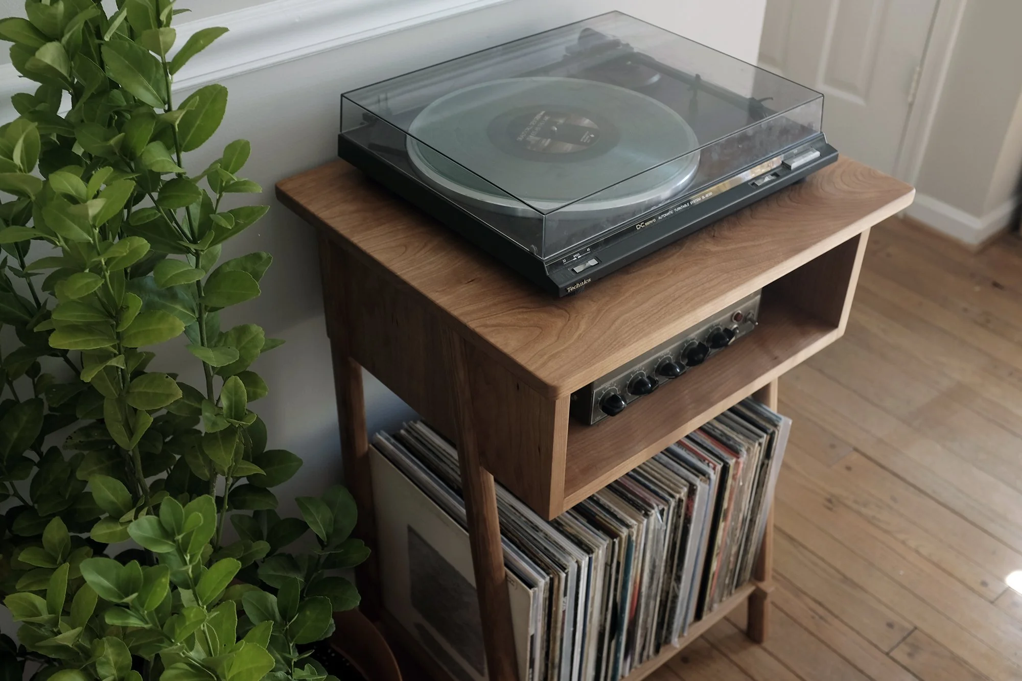 Handmade cherry hardwood modern turntable station — Eamonn Aiken ...