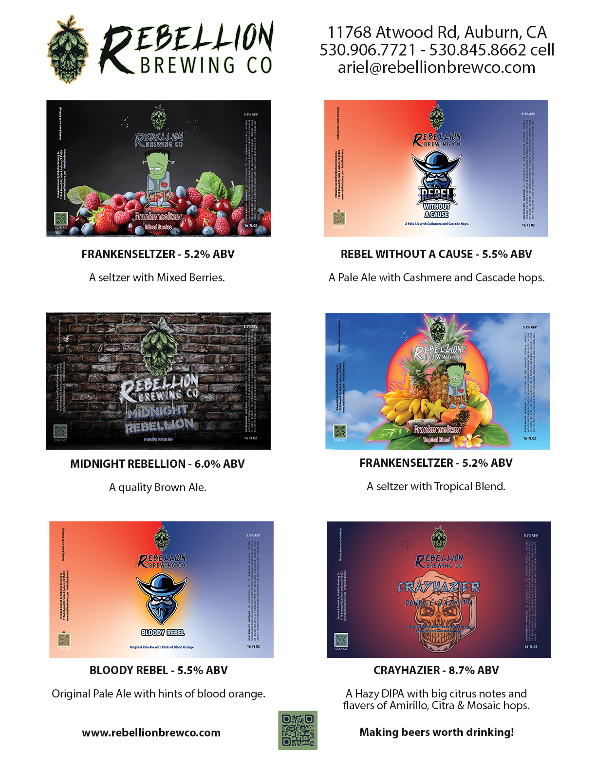 Our Beer — Rebellion Brewing Co