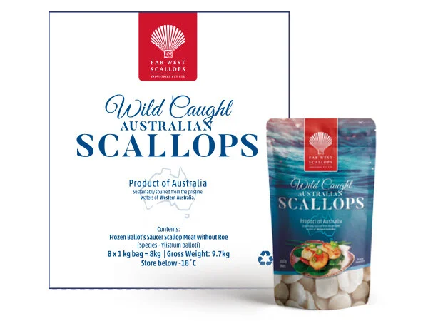 1kg Individual Quick Frozen Scallops - IQF — Far West Scallops