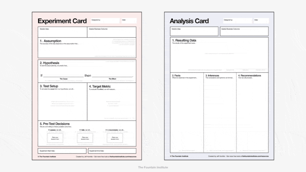 How to Test Assumptions with the Experiment Cards