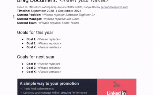 Keeping Track of Your Accomplishments with a Brag Document