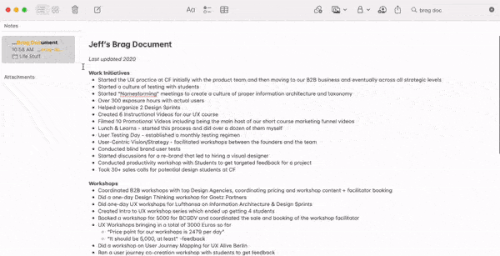 Keeping Track of Your Accomplishments with a Brag Document