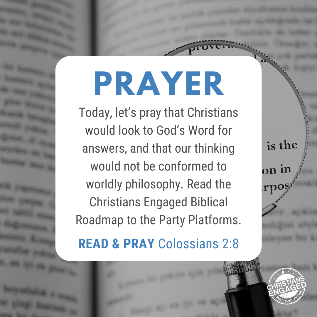 Weekly Prayer | Christians Engaged – Pray Vote Engage
