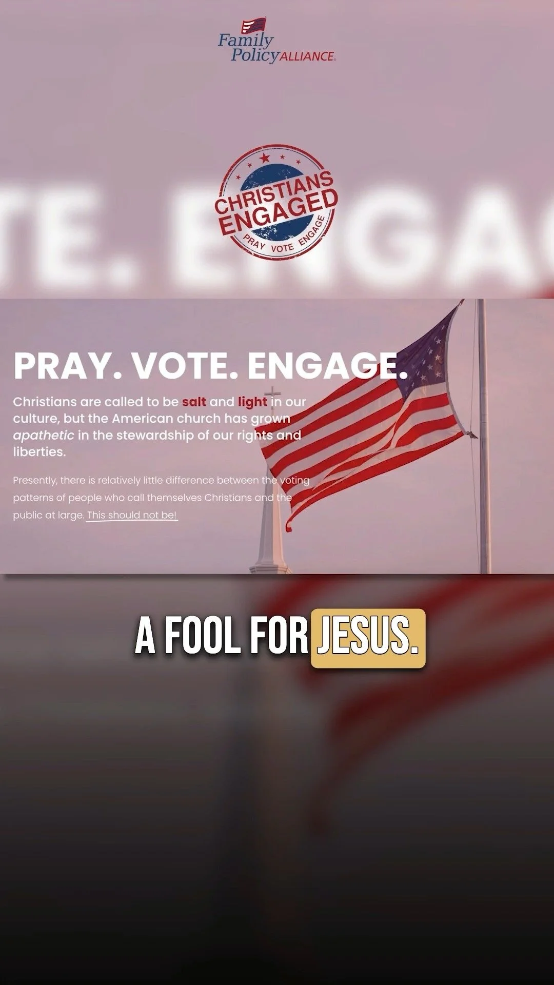 Christians Engaged – Pray Vote Engage