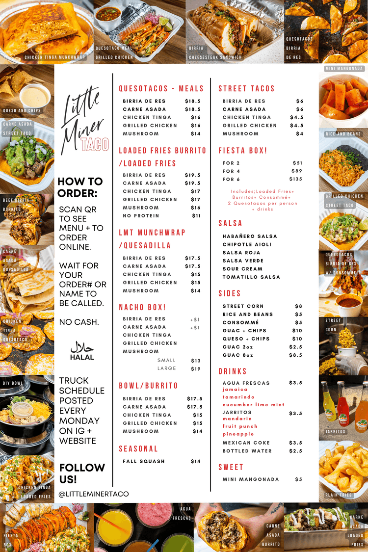 Order for Little Miner Taco Truck — Little Miner Taco