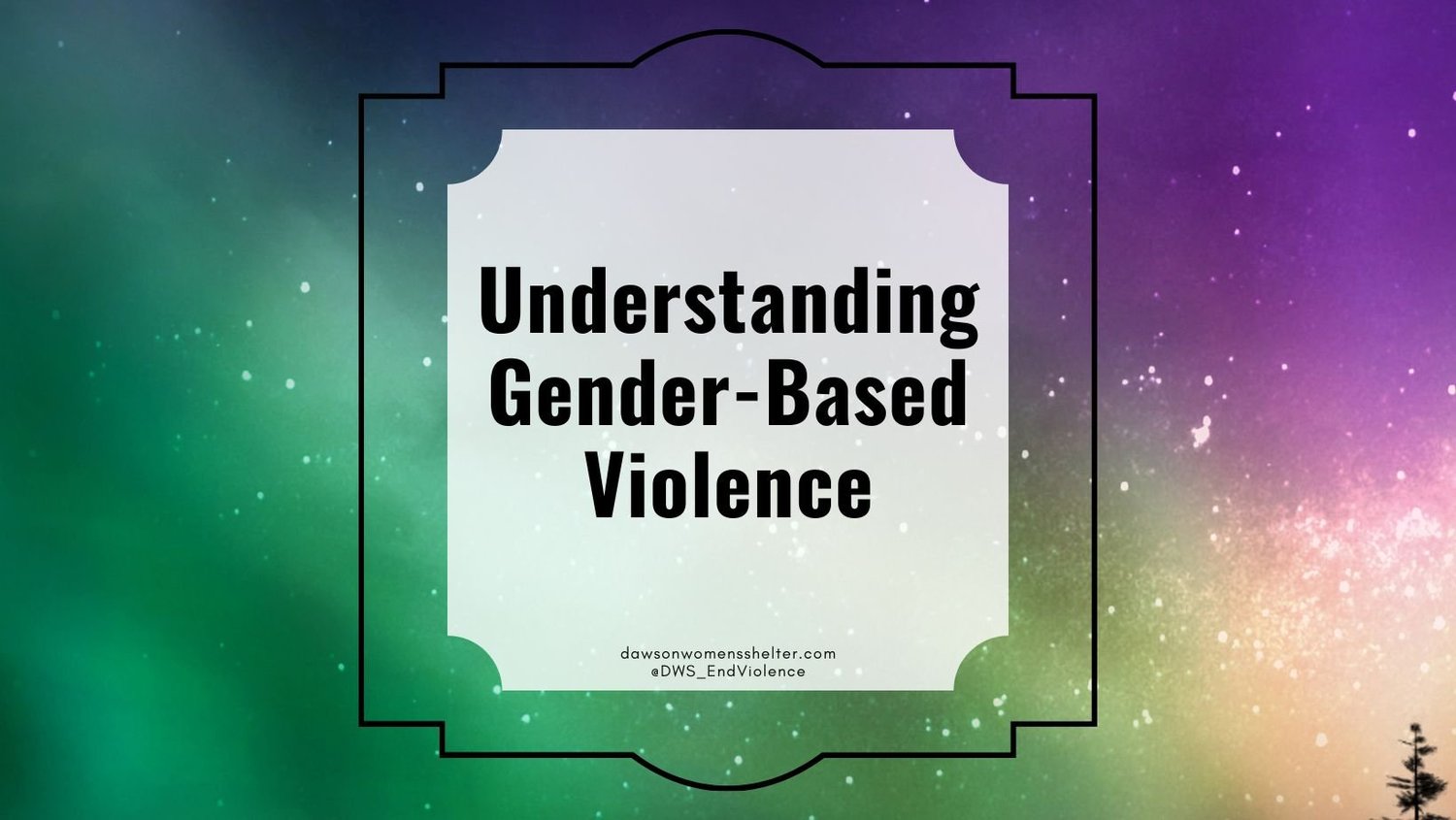 Understanding Gender-Based Violence — Dawson Women's Shelter