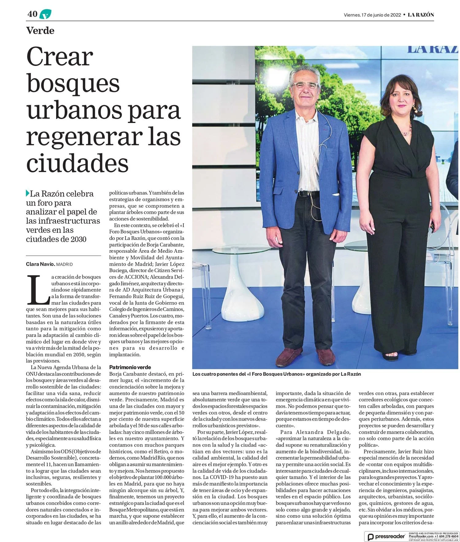 AD Arquitectura Urbana — ALEXANDRA DELGADO AT LA RAZÓN'S URBAN FOREST FORUM