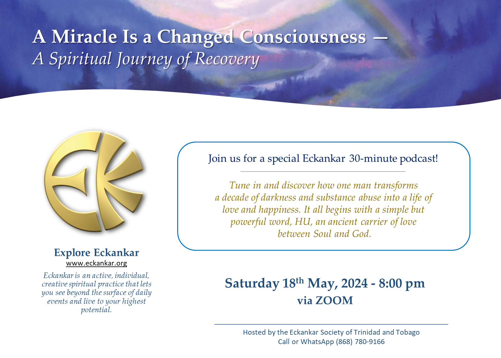 ECK Podcast: A Miracle Is a Changed Consciousness—A Spiritual Journey ...