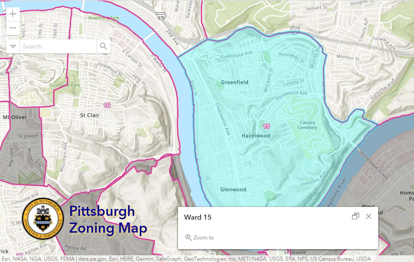 Pittsburgh Zoning Map - Wards — Details Reviewed LLC