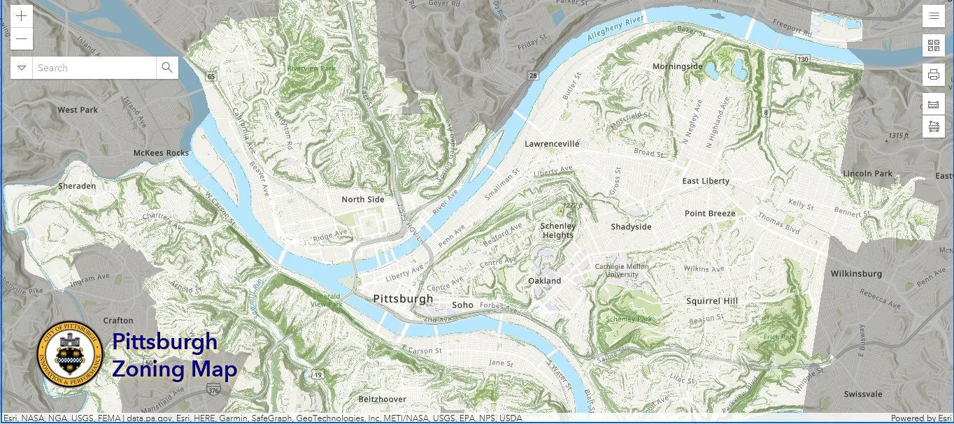Pittsburgh Zoning Map - Potential Steep Slopes Layer — Details Reviewed LLC