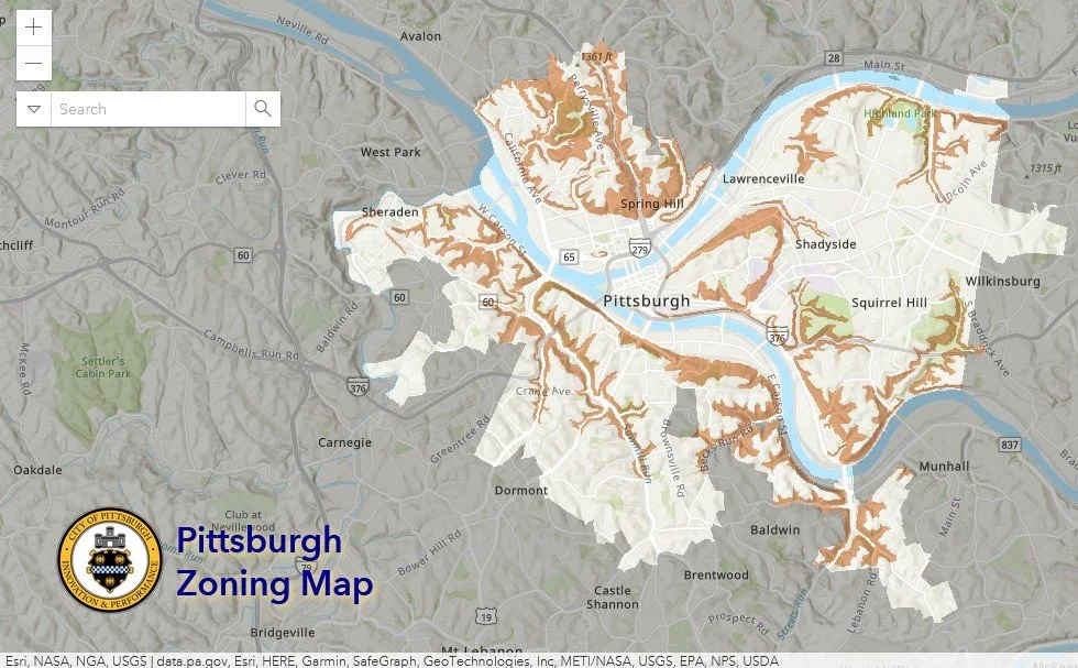 Pittsburgh Zoning Map - Landslide Prone Layer — Details Reviewed LLC
