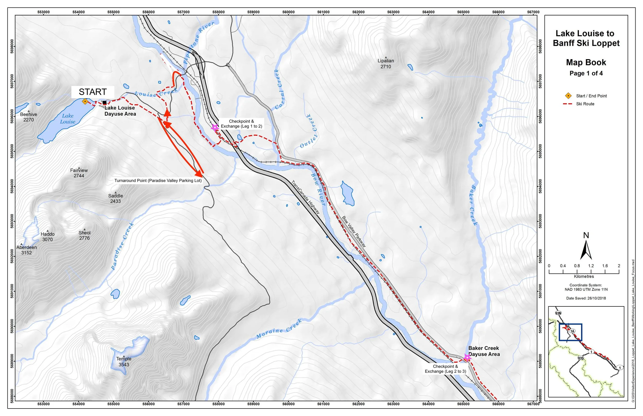 Course Description — Lake Louise to Banff Loppet and Relay