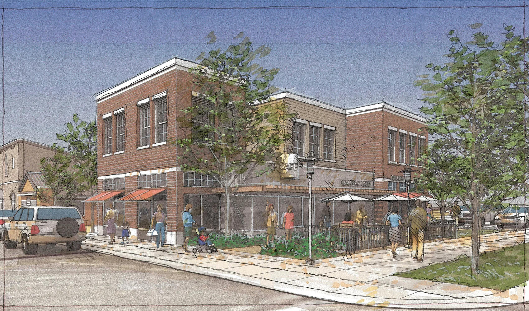 Drawing a Repurposed Gas Station from Sketchup — LEGGITT STUDIO