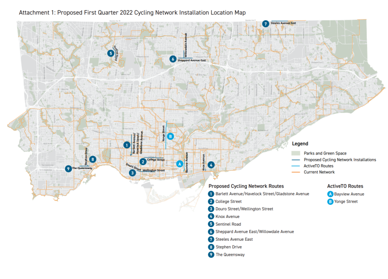 The Toronto Cycling Network Plan, 2022 - Major Victories For #BikeTO ...