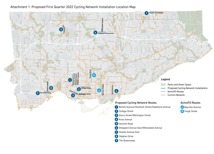 The Toronto Cycling Network Plan, 2022 - Major Victories For #BikeTO ...