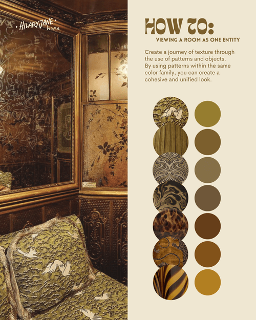 Highlighting the golden tone from the tapestry, we brought in some 1970 ...