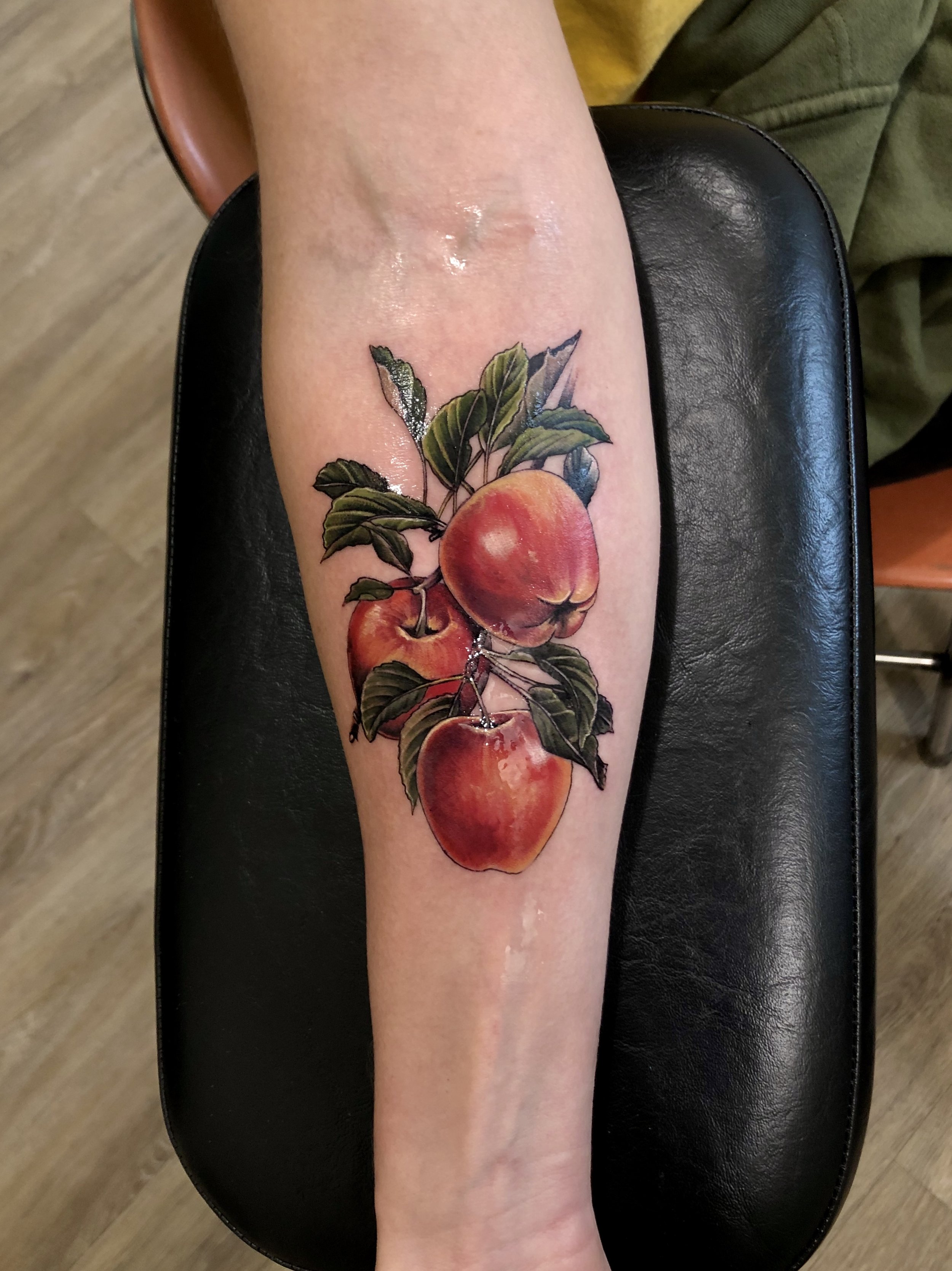 Realistic Apple Tattoo