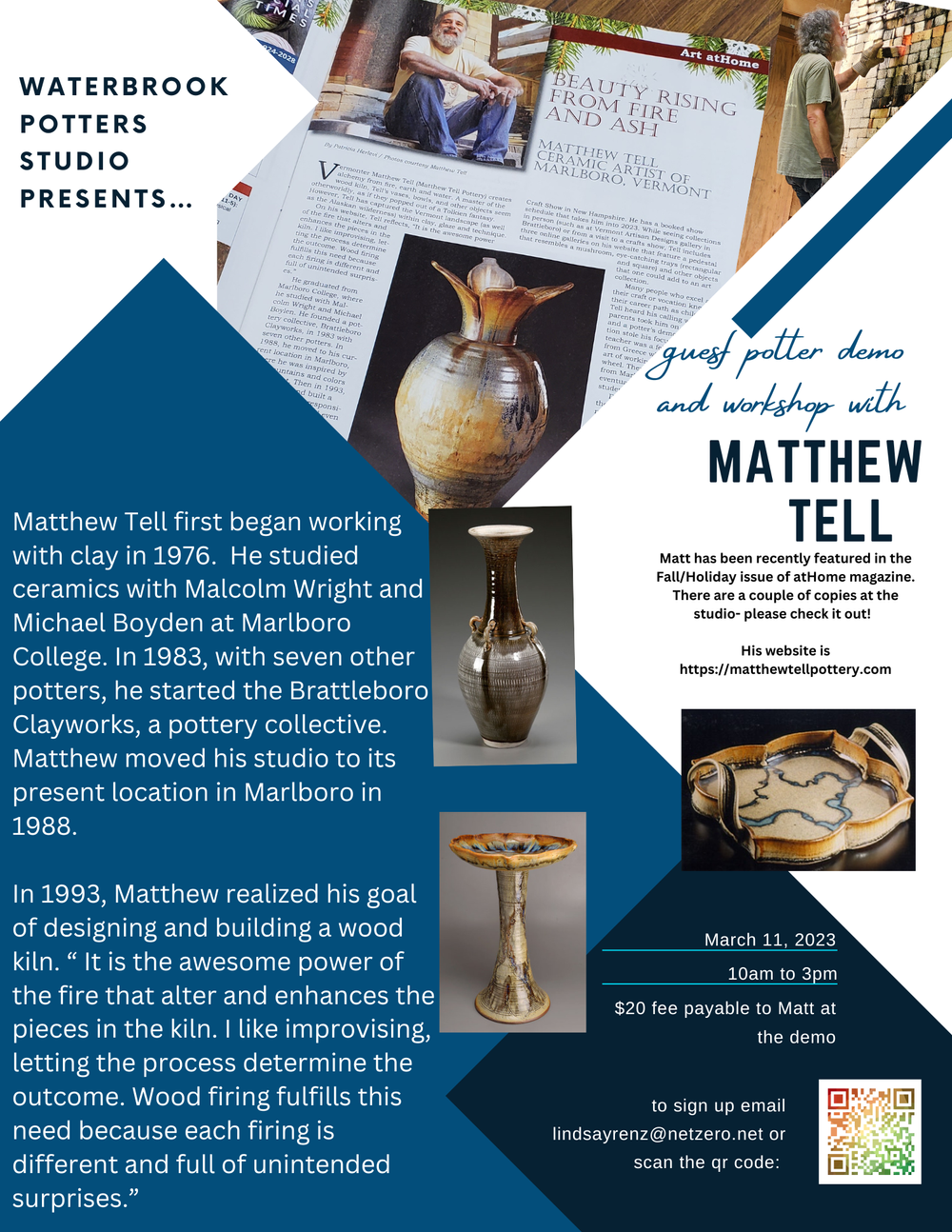 Workshop & Demo w/ Matthew Tell! — Waterbrook Potters Studio