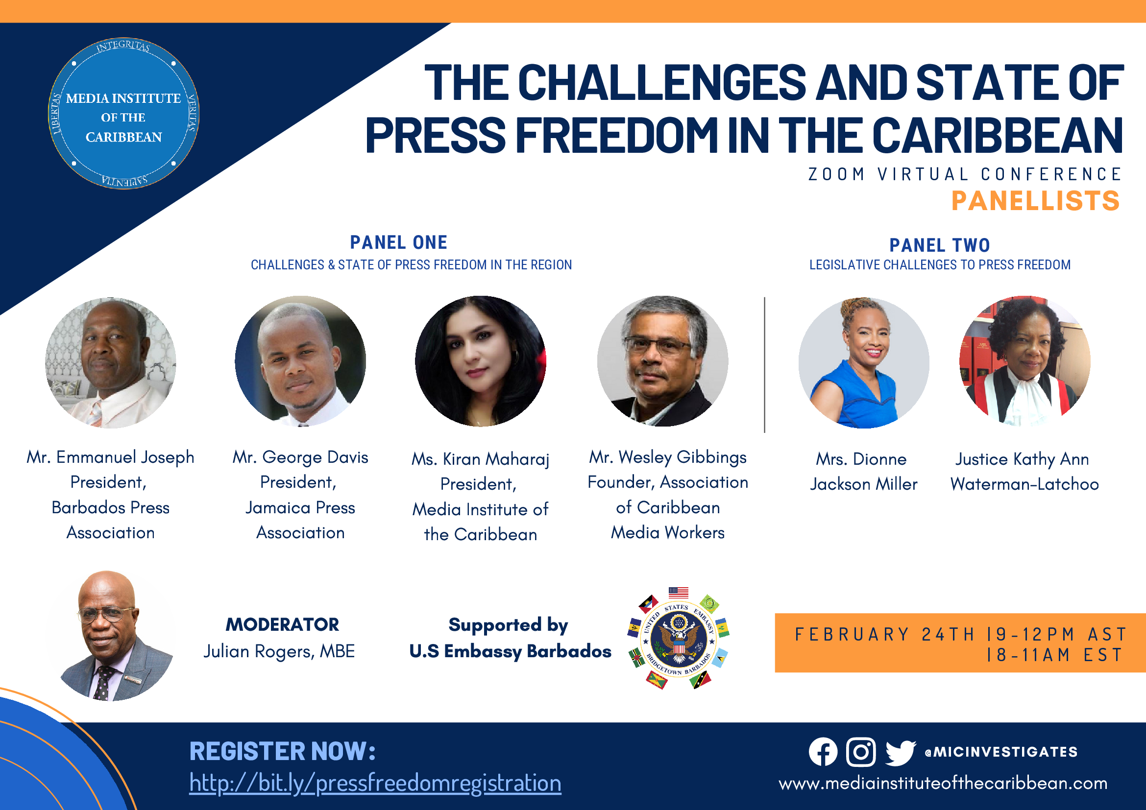 Press Freedom in the Caribbean Speakers — Media Institute of the Caribbean
