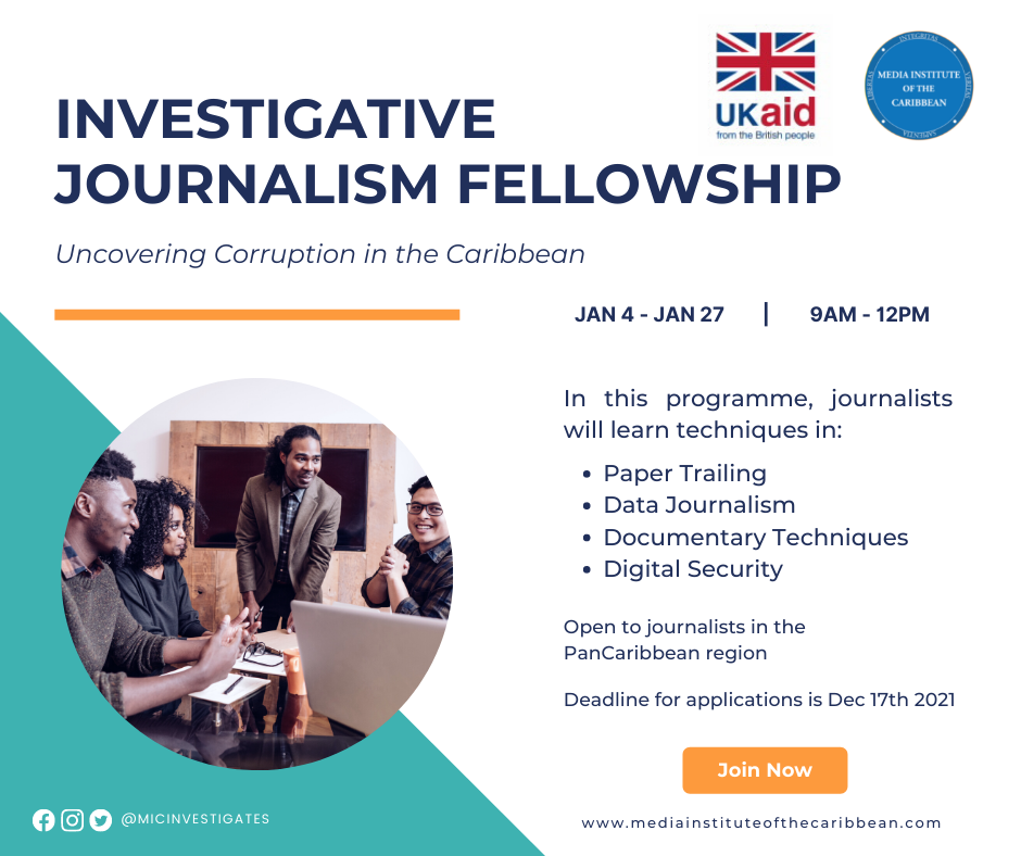 Investigative Journalism Fellowship — Media Institute of the Caribbean