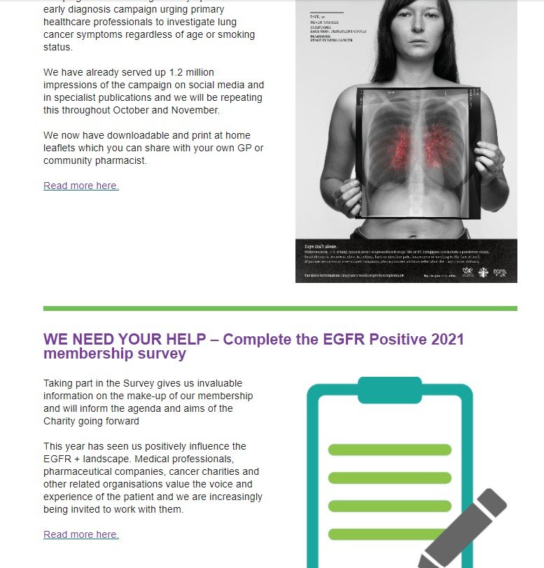 EGFR Positive UK is a patient-driven charity