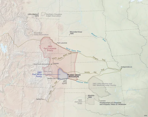 Sand Creek Massacre Map