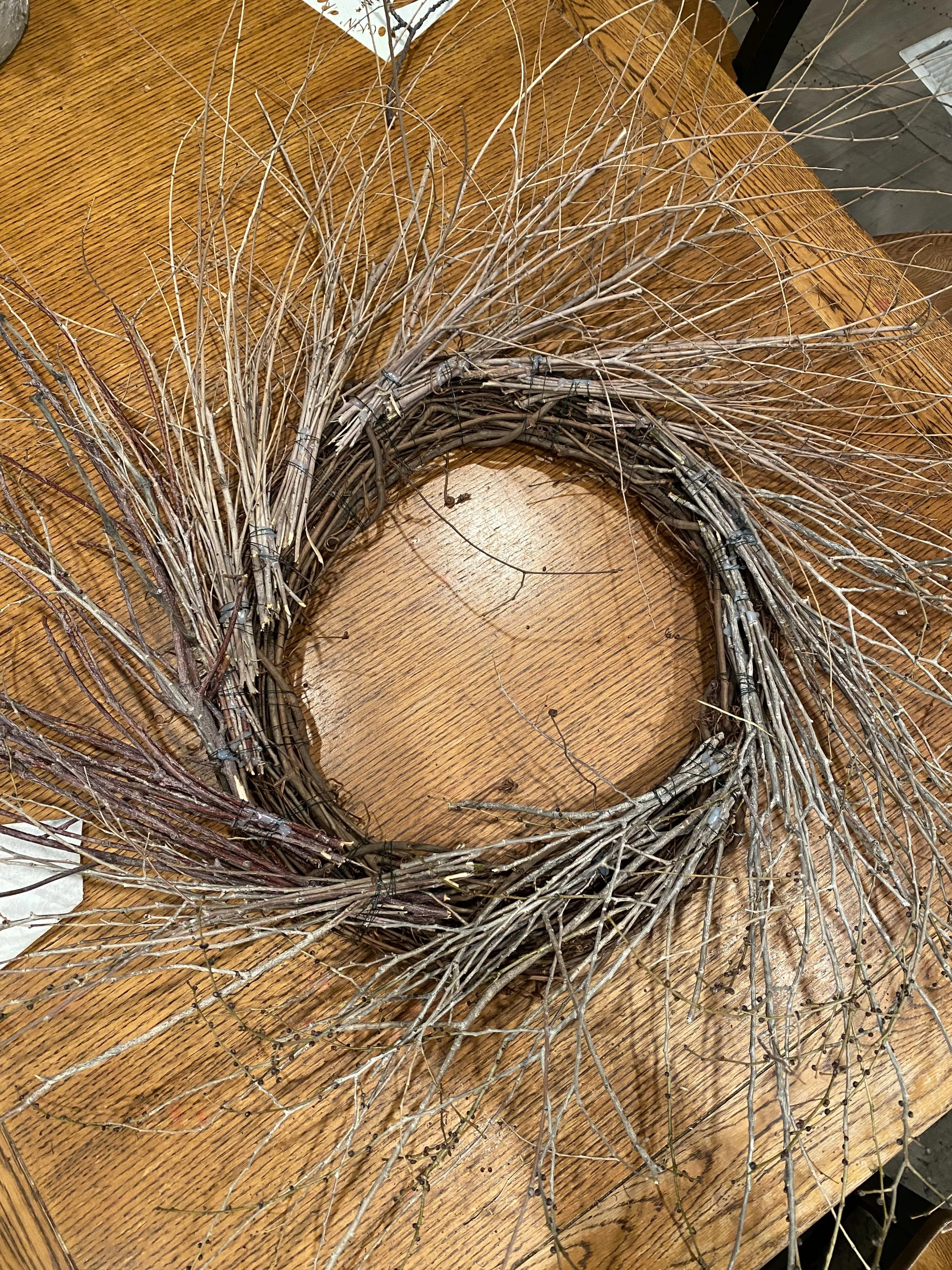 Cozy Christmas Winter Twig Wreath — Your Site Title