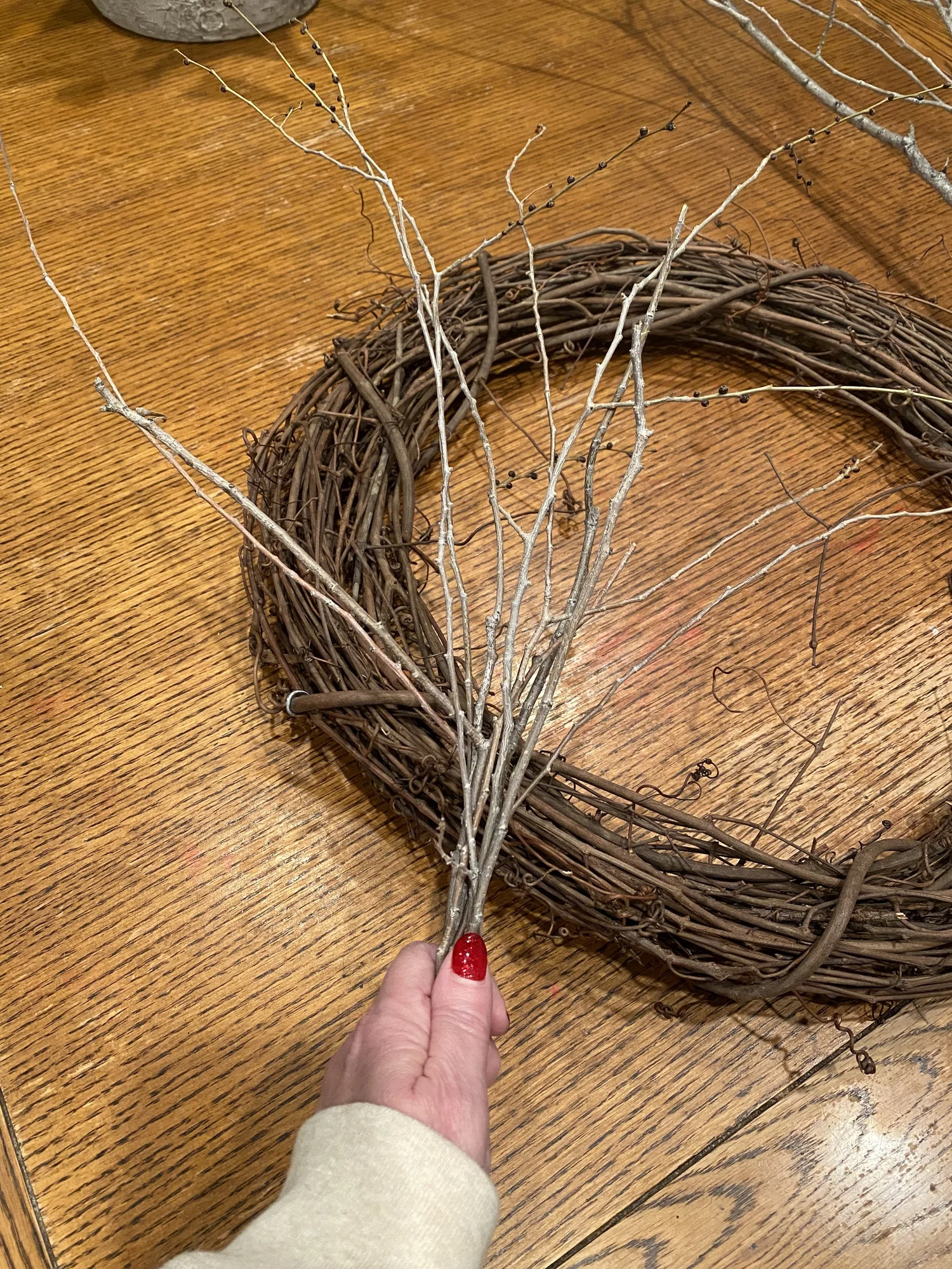 Cozy Christmas Winter Twig Wreath — Your Site Title
