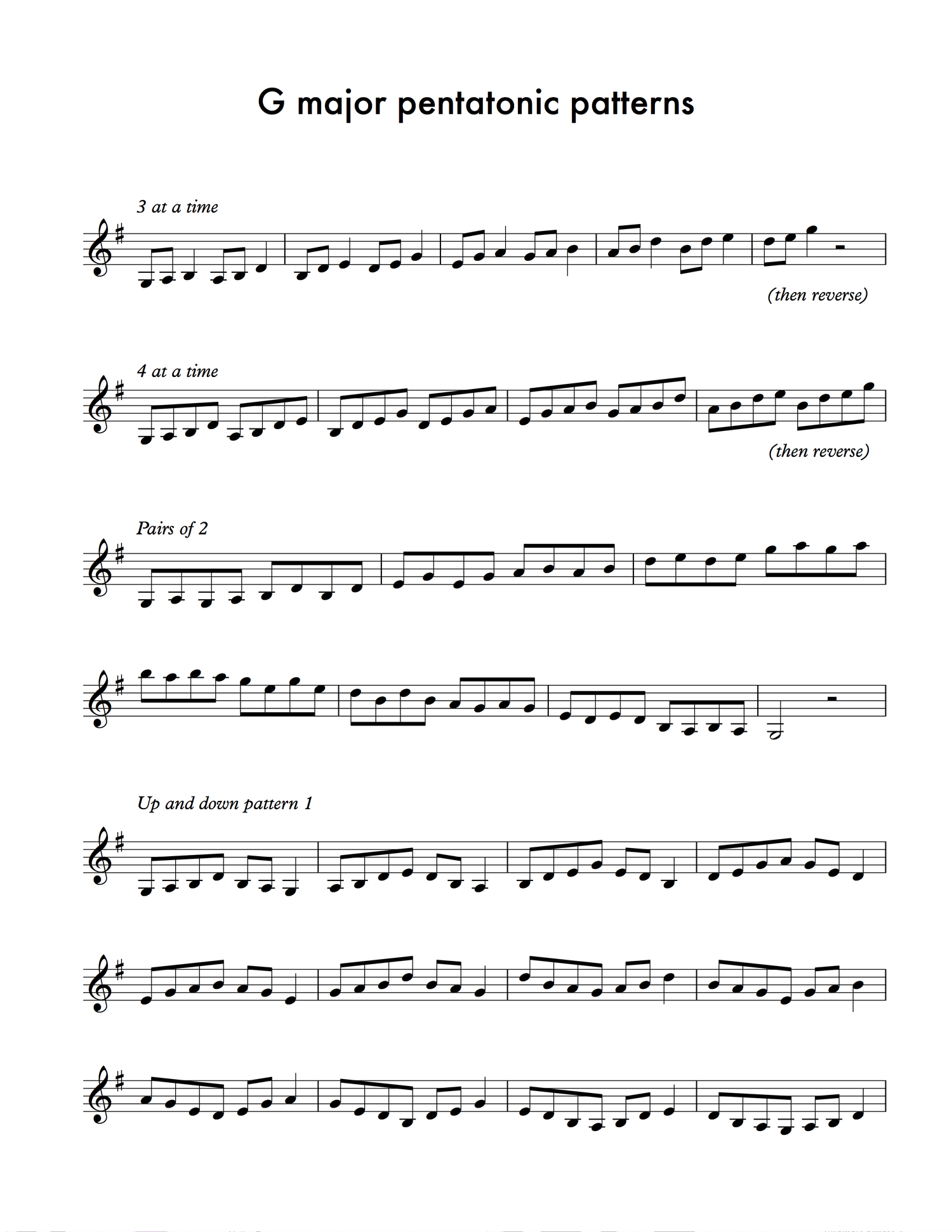 Mini lesson: Major Pentatonic Scale — Zack Kline, violinist and composer