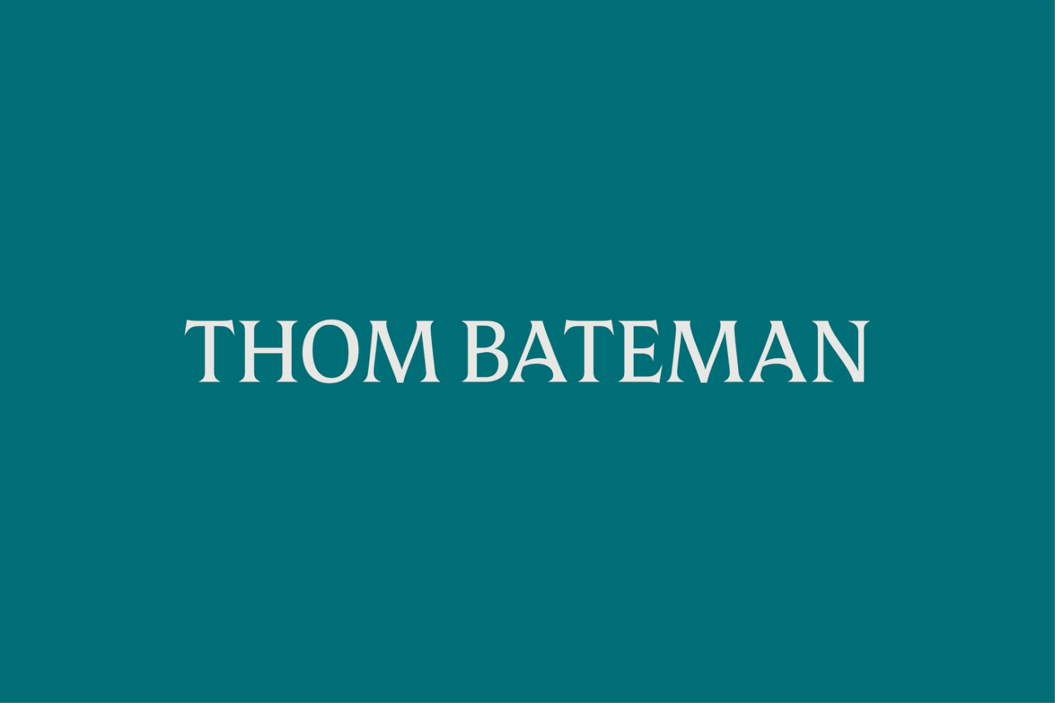 Thom Bateman — Say Nothing | Independent Design Studio