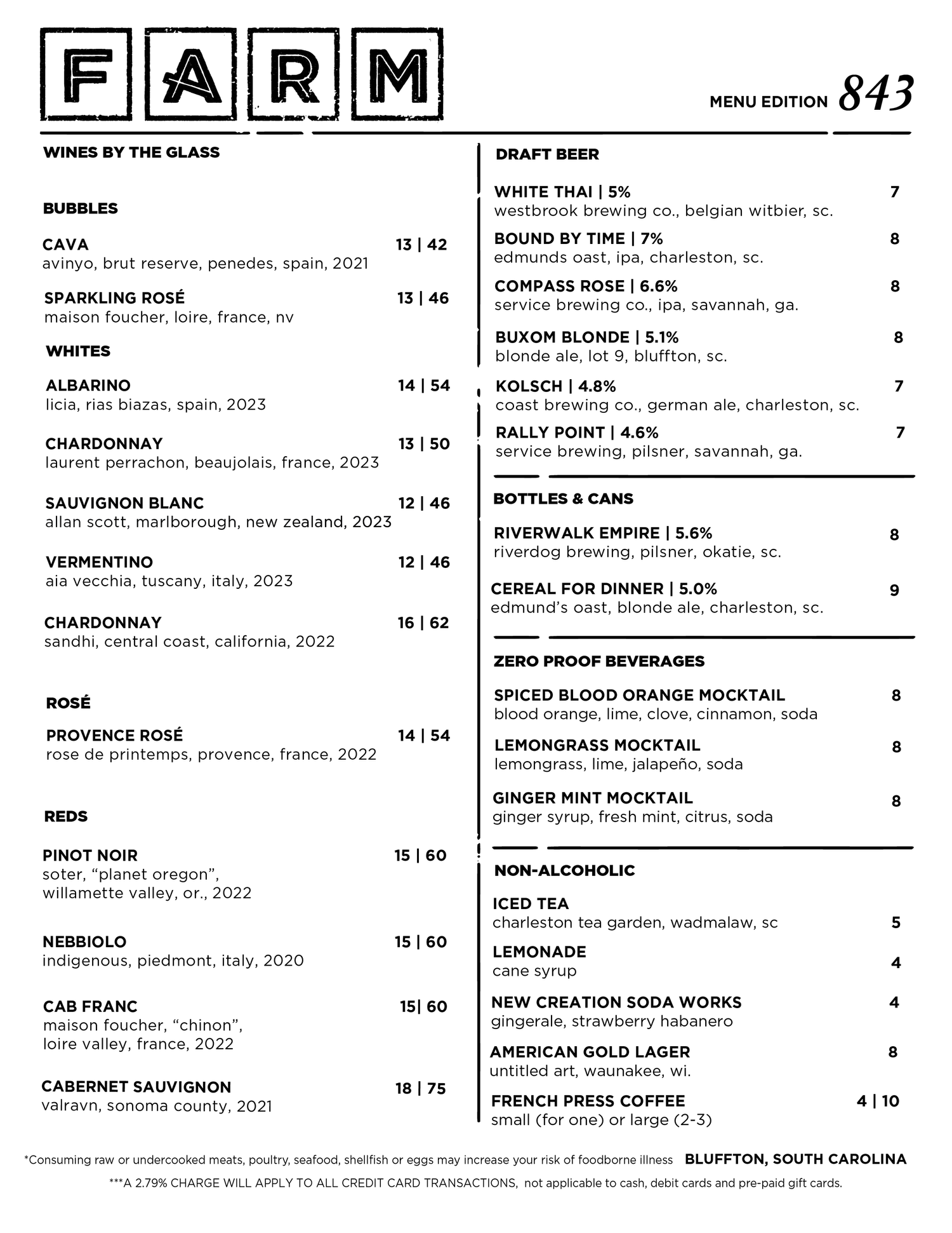 DINNER — FARM BLUFFTON