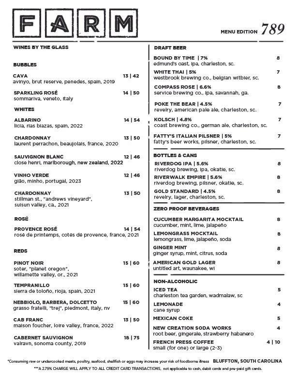 DINNER — FARM BLUFFTON