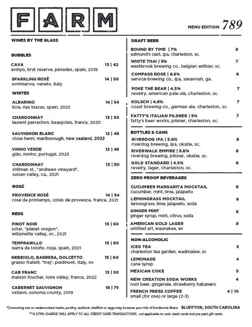 DINNER — FARM BLUFFTON