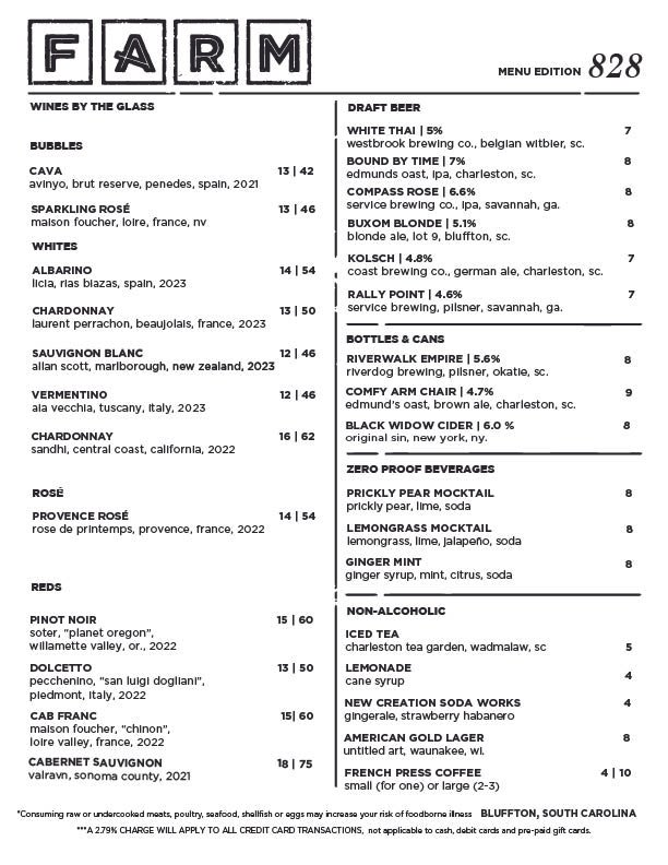 DINNER — FARM BLUFFTON