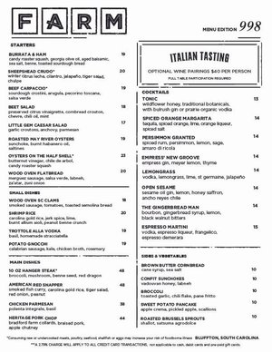 DINNER — FARM BLUFFTON