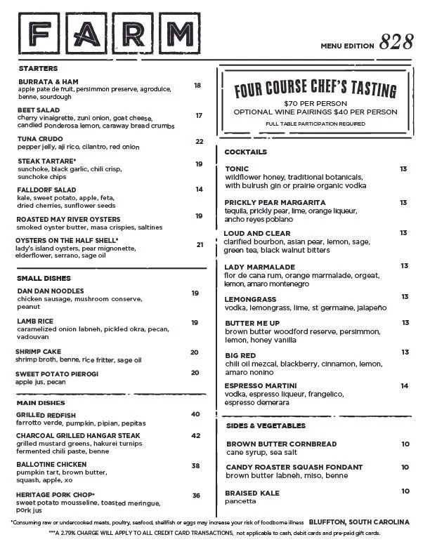 DINNER — FARM BLUFFTON