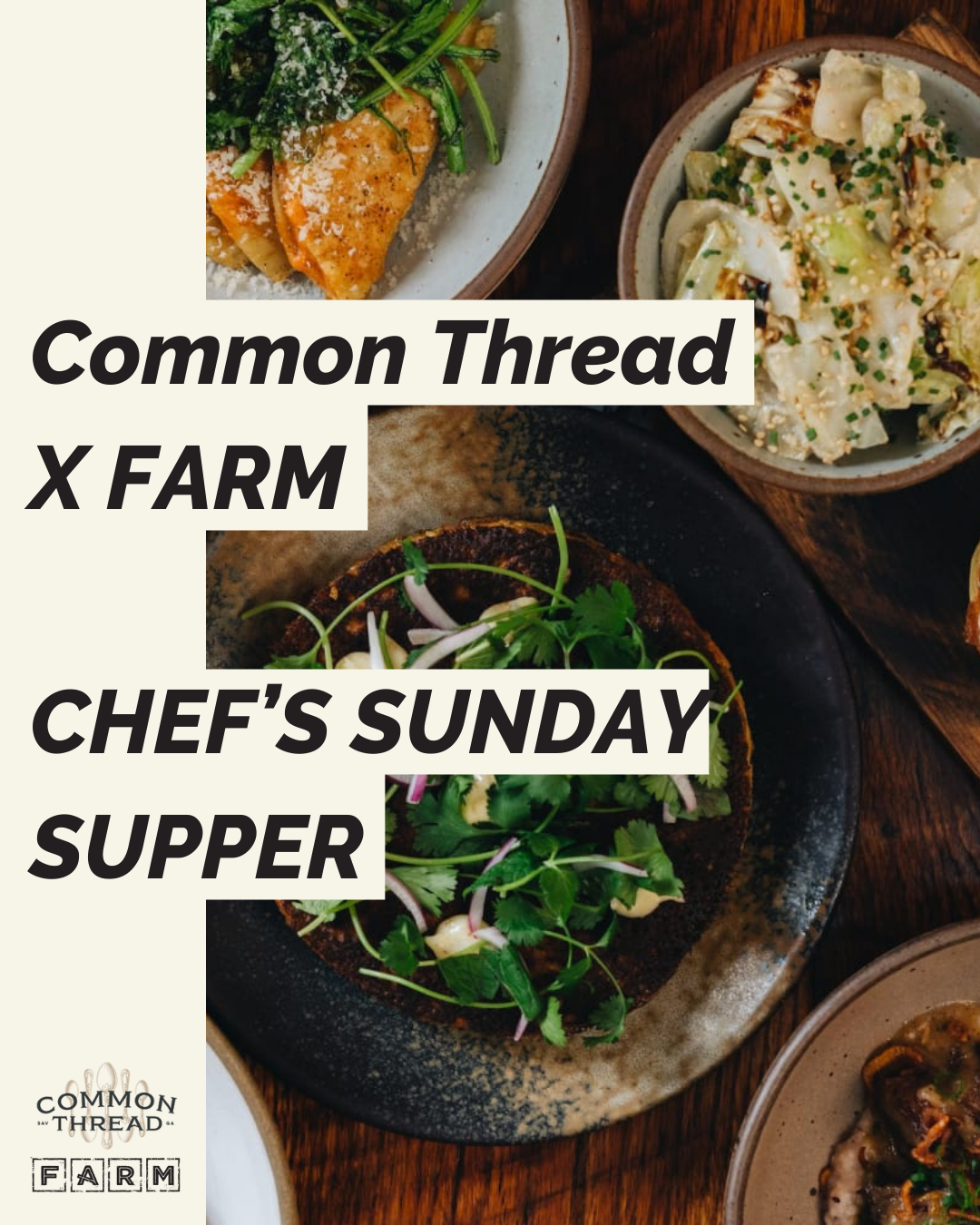 CHEF'S SUNDAY SUPPER — FARM BLUFFTON