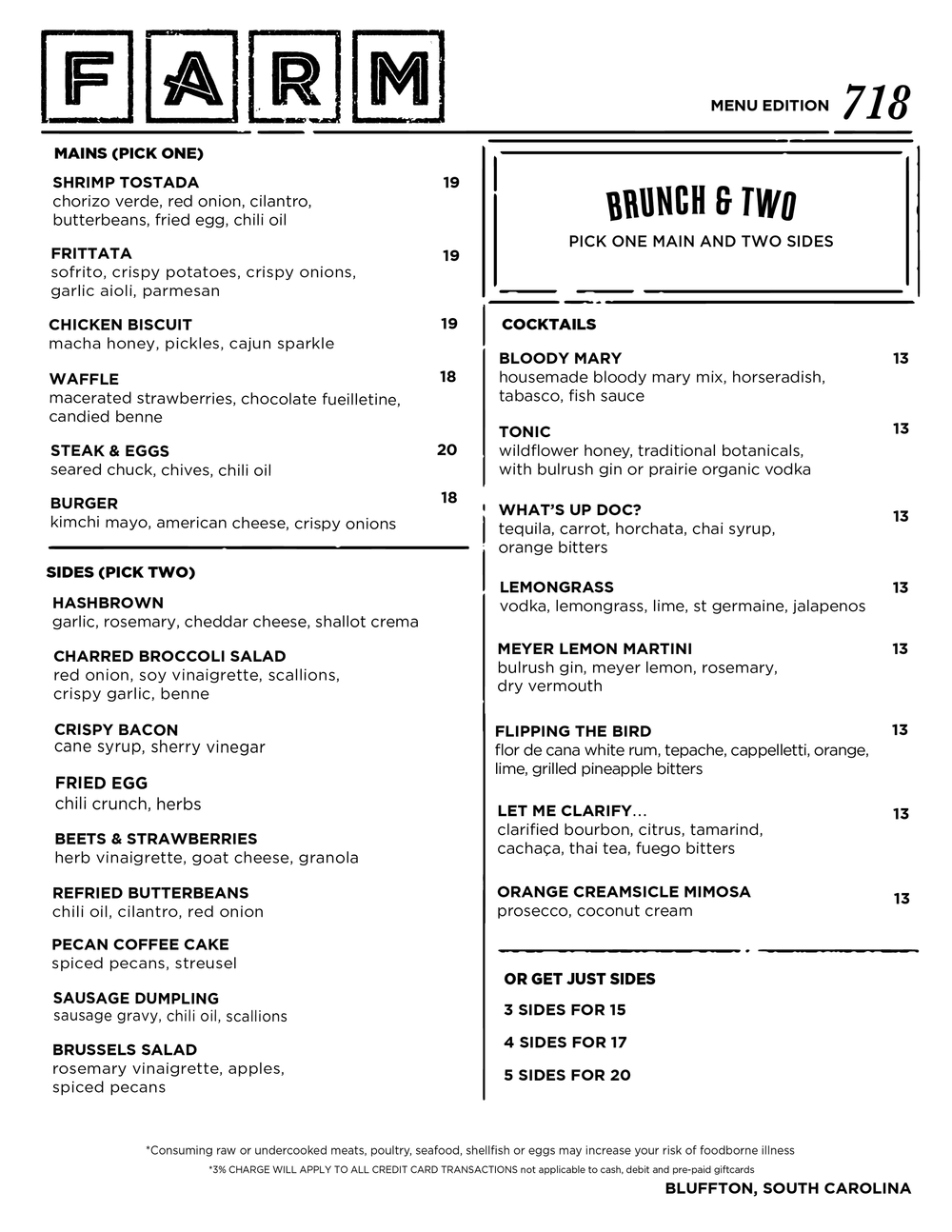 DINNER — FARM BLUFFTON