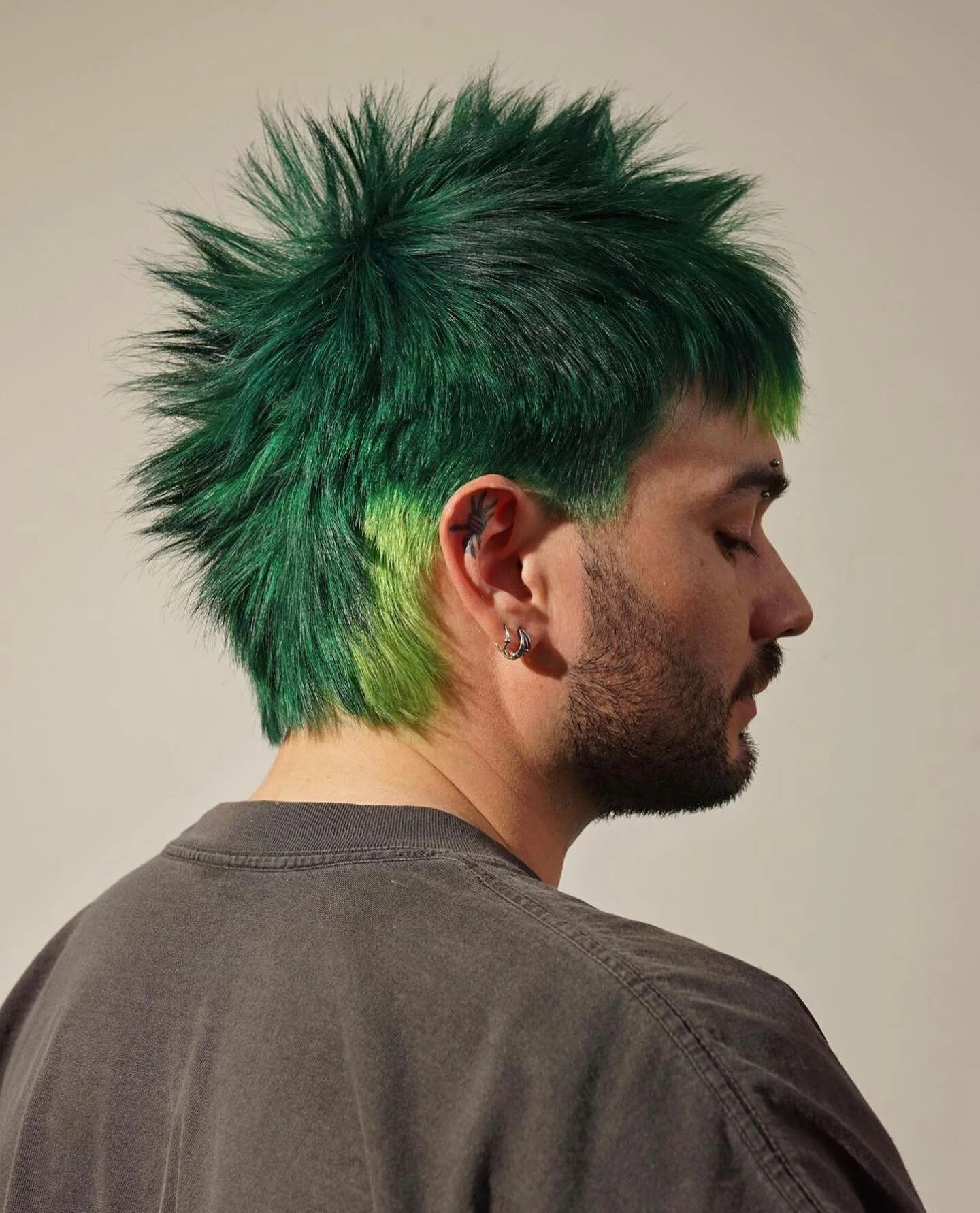 Green Hair Boy Mohawk