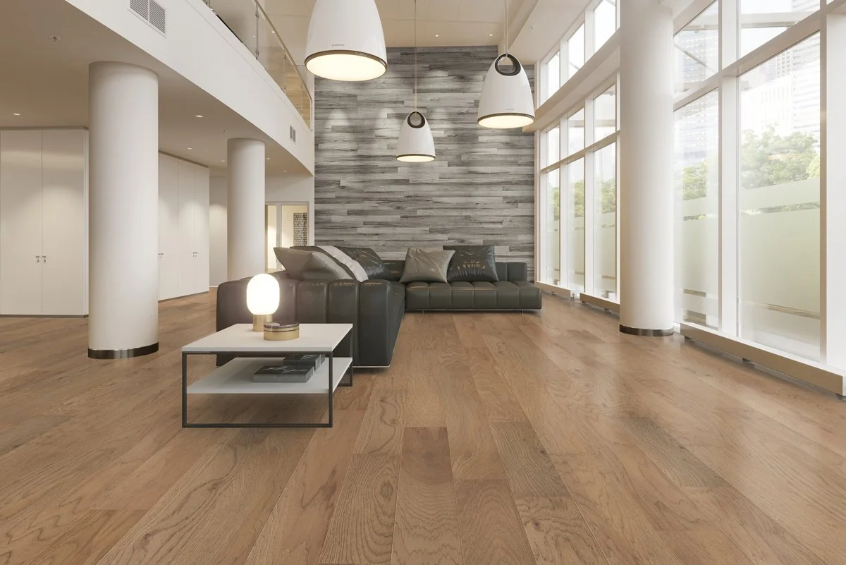 Finished Hickory Hardwood Floors