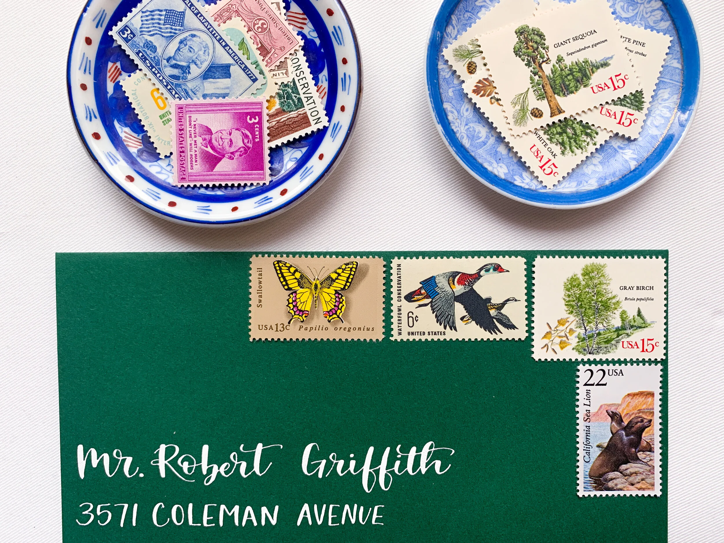 Utilizing Vintage Stamps On Your Calligraphy Addressed Envelopes AC