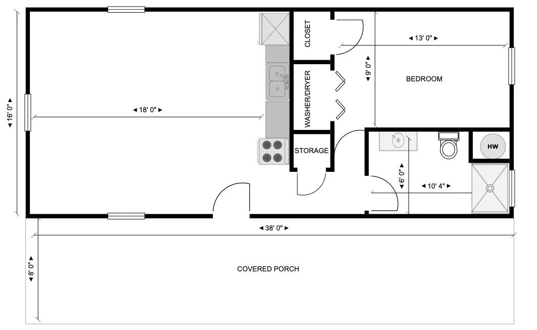 1 Room Cabin Floor Plans | Viewfloor.co