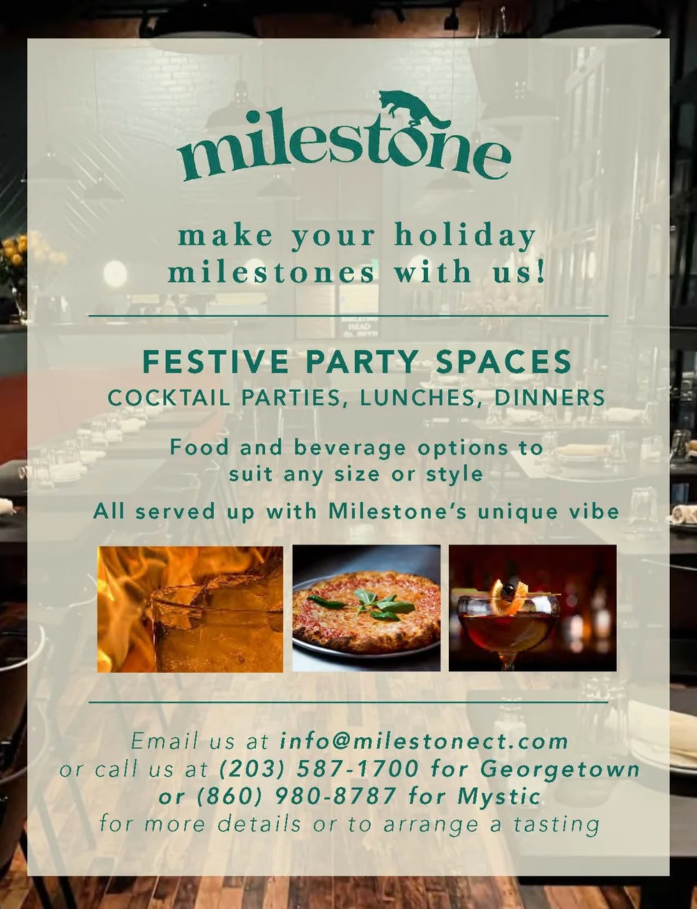 Milestone Restaurant in Georgetown & Mystic